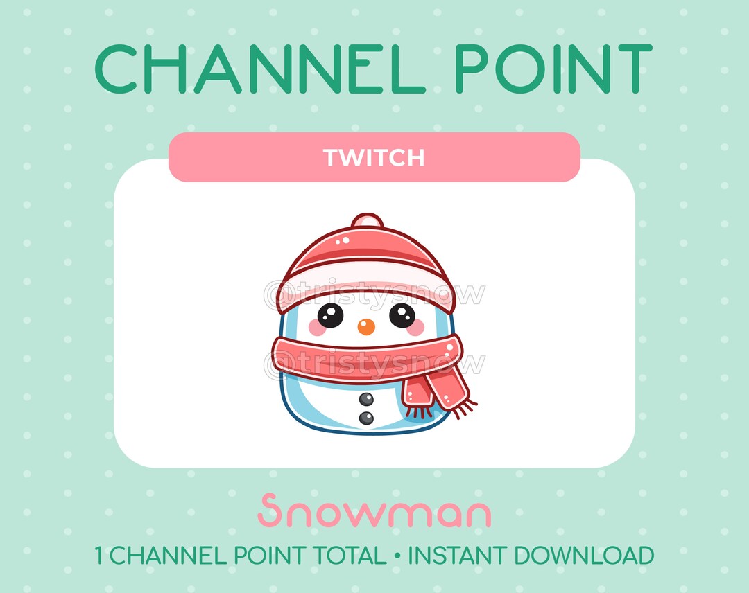 1 Snowman Channel Point/emote for Twitch, Youtube, Discord, Stream ...