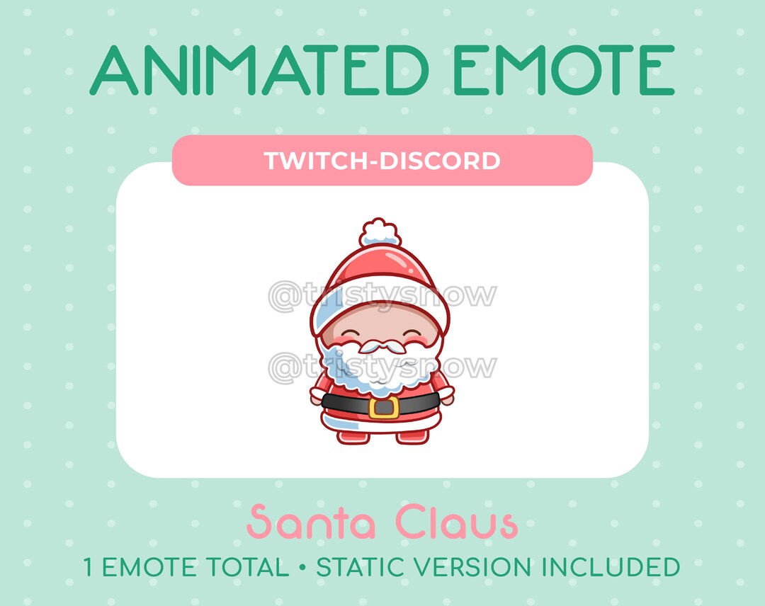 1 Animated Christmas Santa Claus Emote (static Version Included) for ...