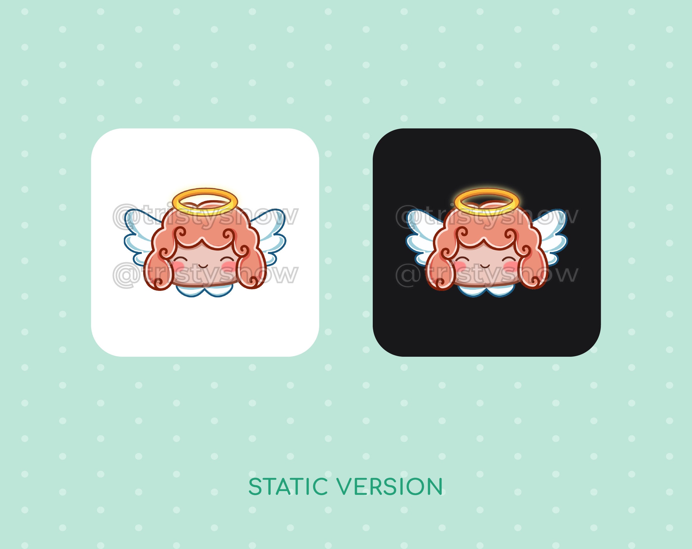 1 Animated Christmas Angel Emote static Version Included for Twitch ...