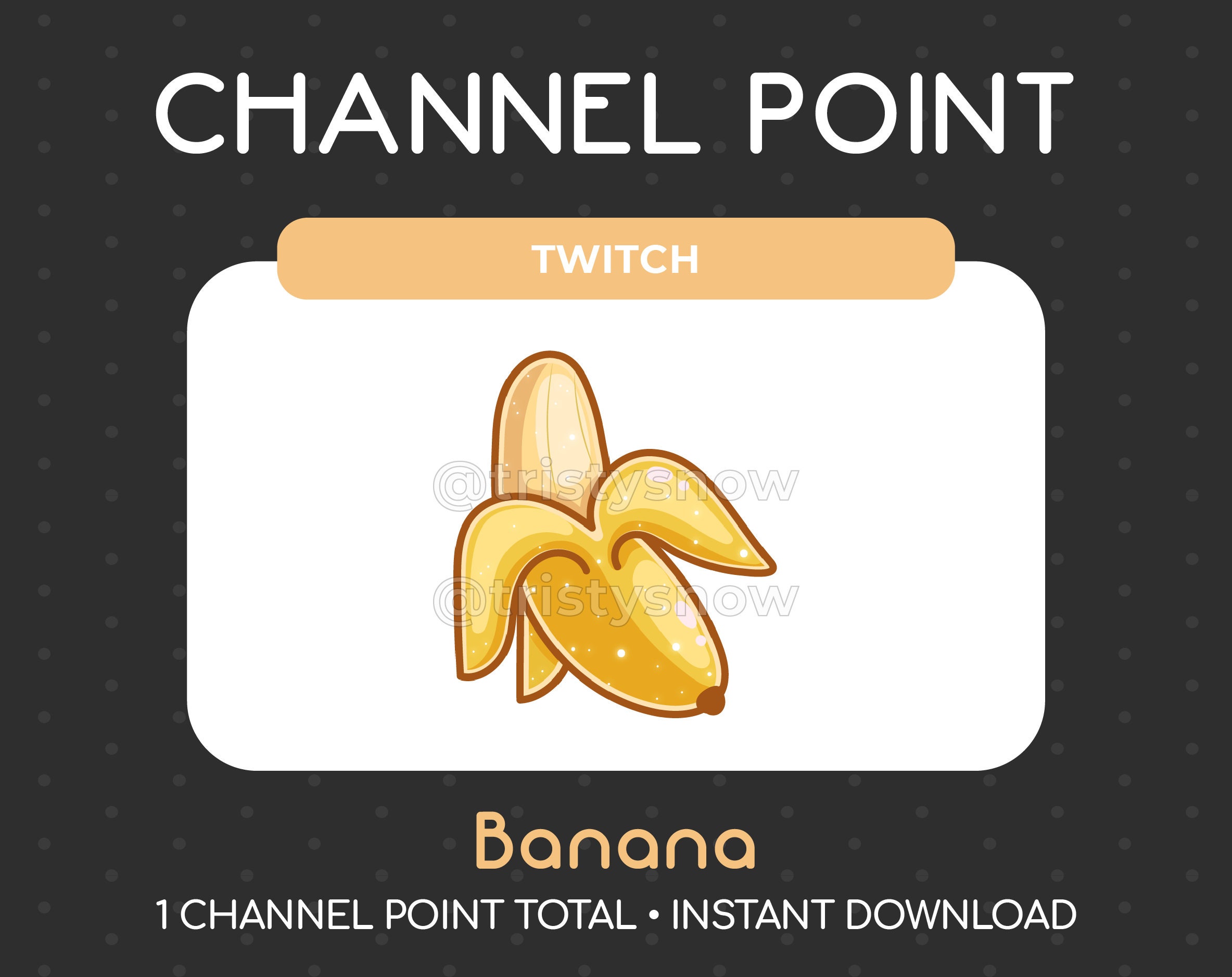1 Cute Sparkly Banana Channel Point/emote for Twitch, Youtube, Discord ...