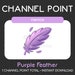 1 Cute Purple Feather Channel Point/emote for Twitch, Youtube, Discord ...