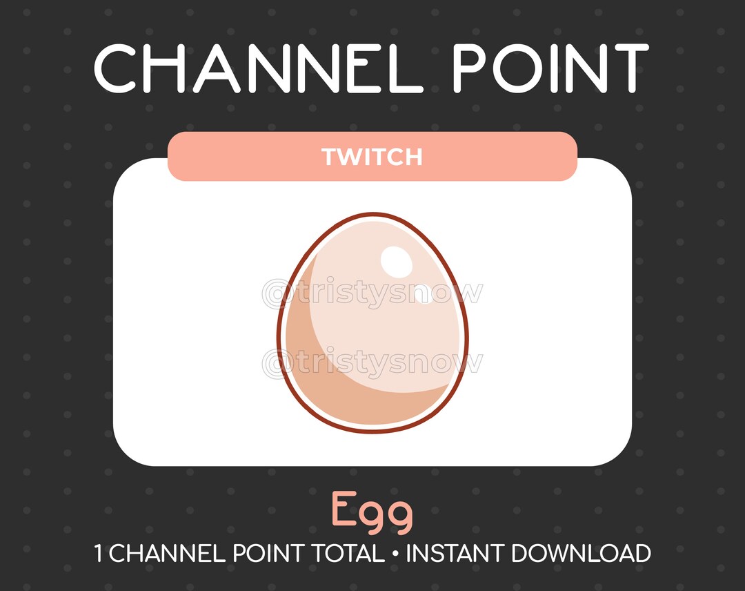 1 Cute Egg Channel Point/emote for Twitch, Youtube, Discord, Stream ...