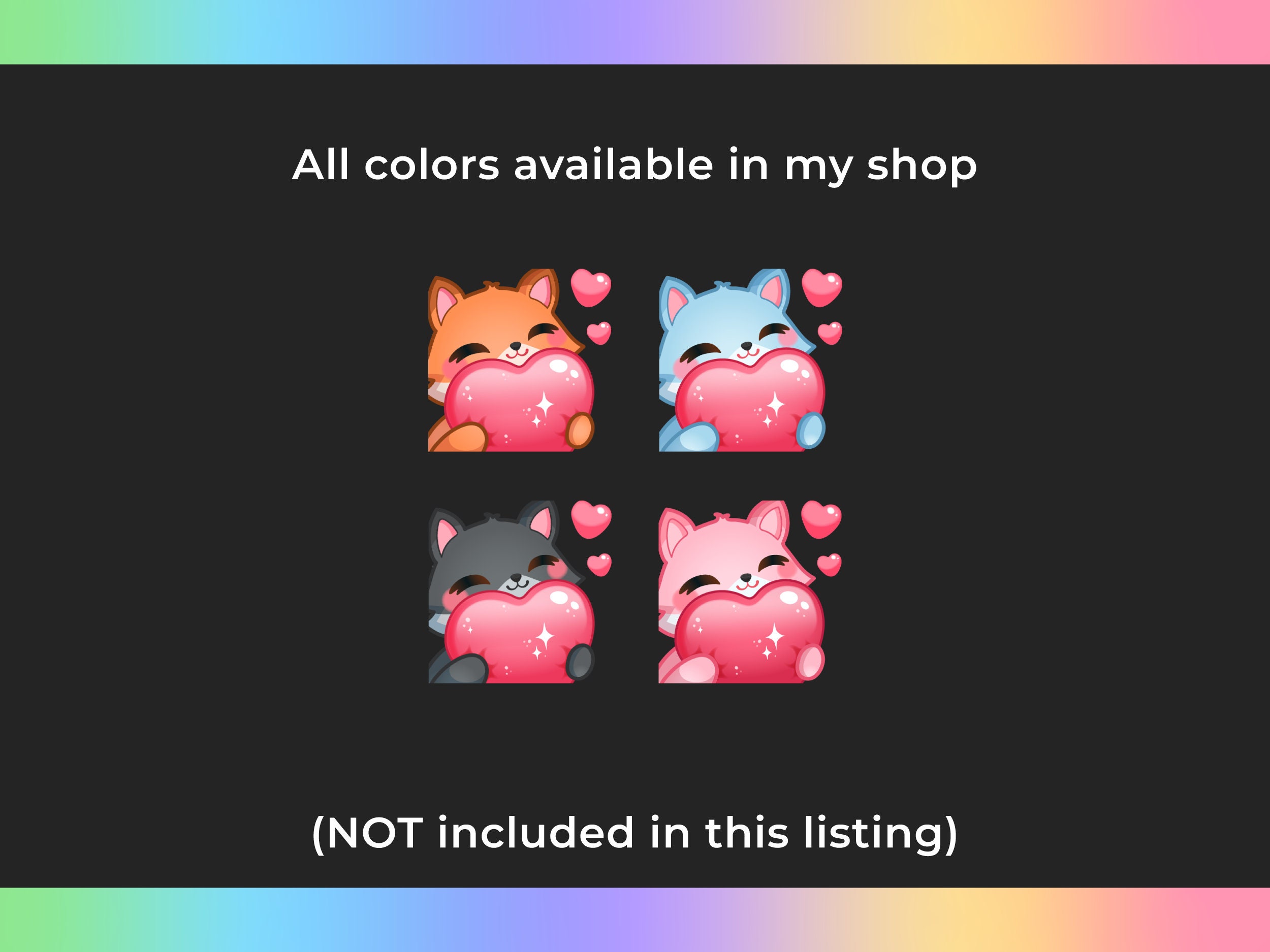 50 Cute Shadow Fox Emotes Mega Pack for Twitch Youtube - Etsy