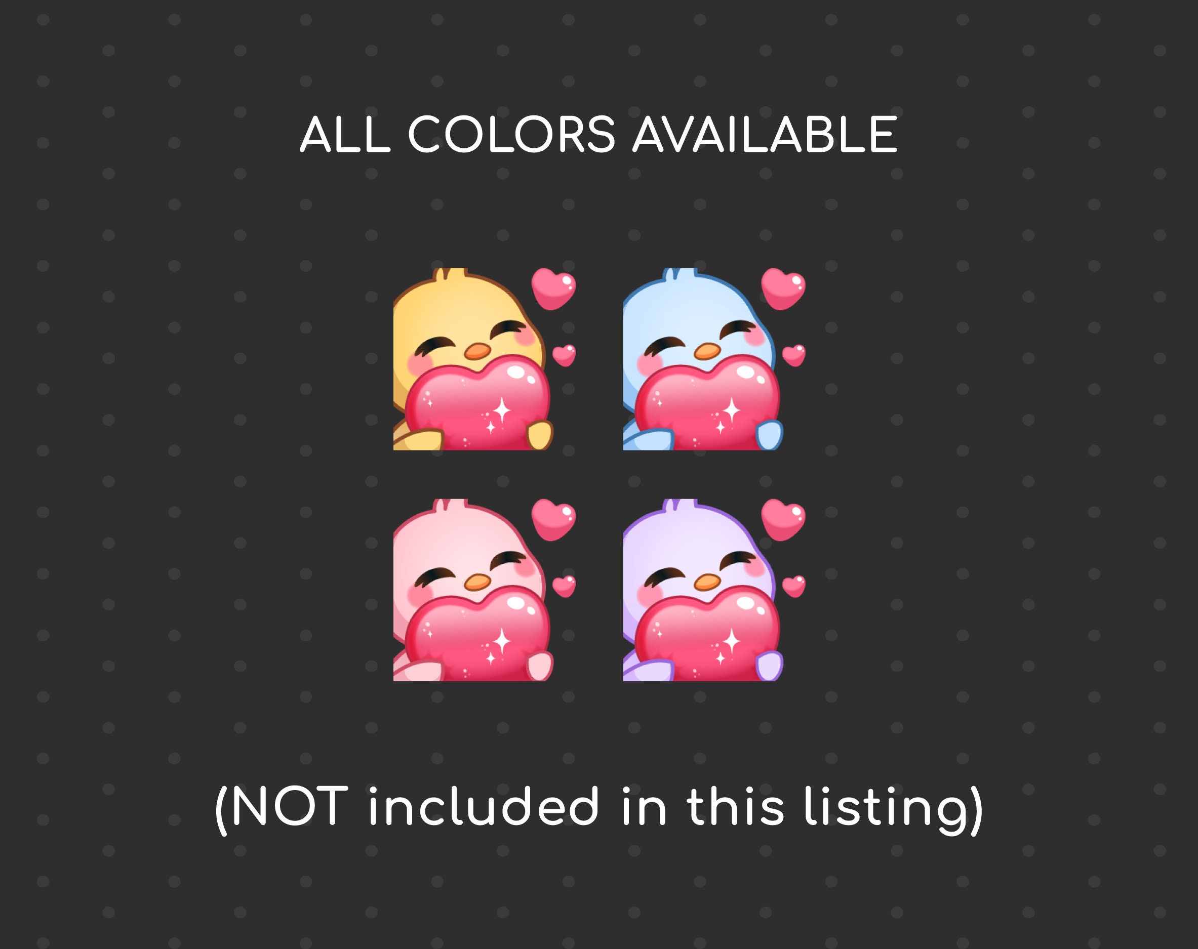 10 Cute Yellow Chick Emotes pack 3 for Twitch, Youtube, Discord, Stream ...