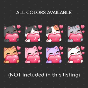 10 Cute Purple Cat Emotes (pack 3) for Twitch, Youtube, Discord, Stream ...