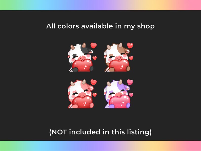 10 Cute Pink Cow Emotes pack 3 for Twitch Youtube Discord - Etsy