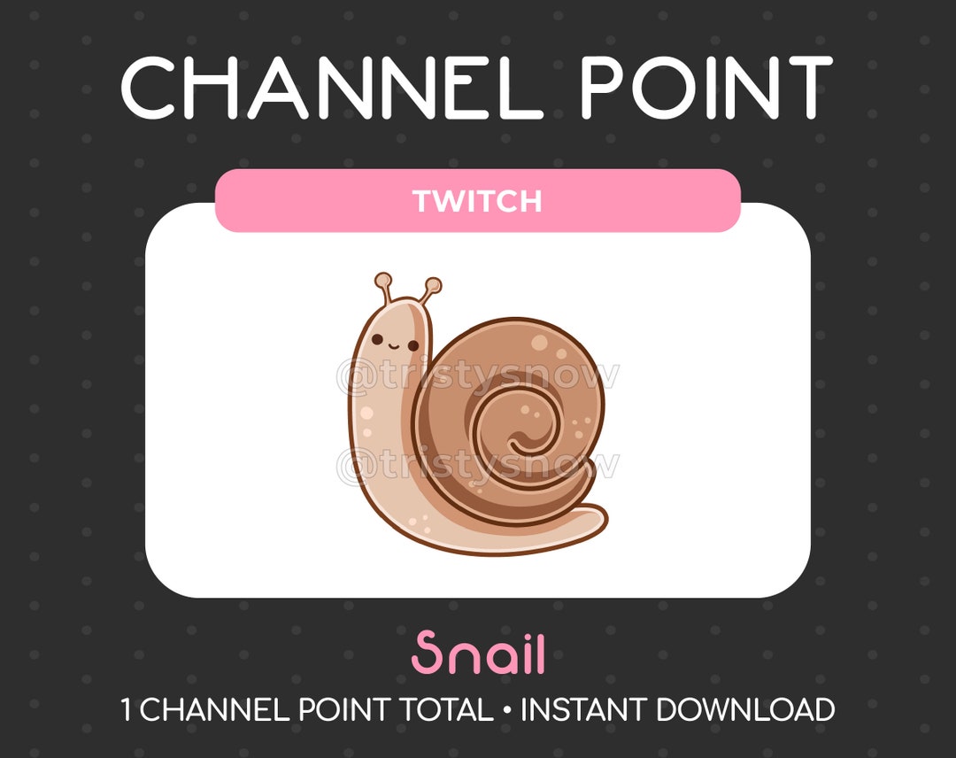 1 Cute Snail Channel Point/emote for Twitch, Youtube, Discord, Stream ...