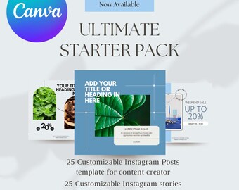 Instagram Canva Template Bundle Social Media Template Bundle Premade ...