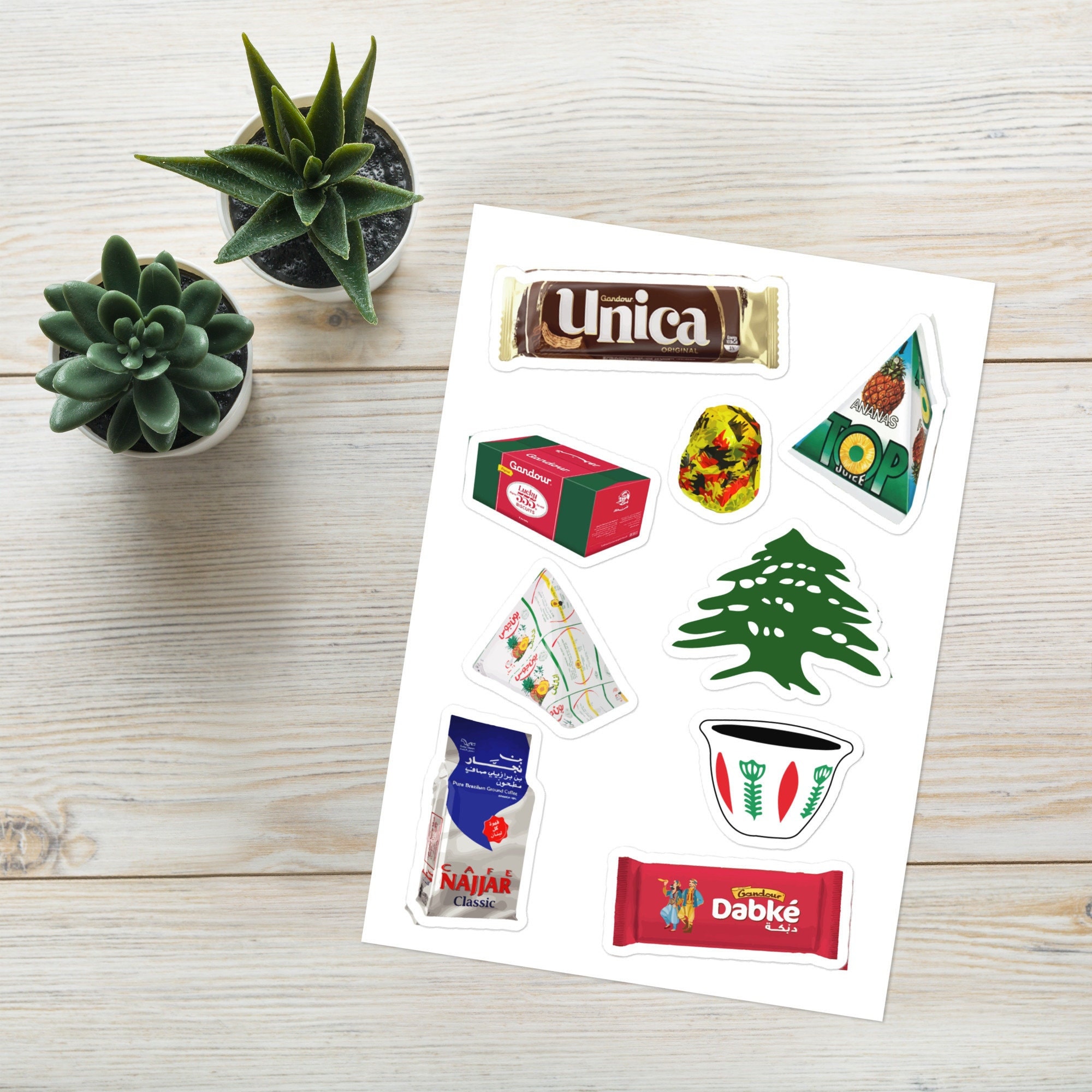 Lebanese Stickers Sheet Pack | Lebanese Popular Brands | Cedar of ...
