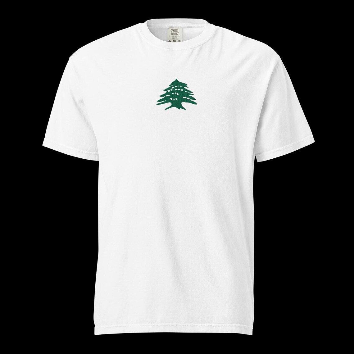 Embroidered Cedar Tree T-shirt: Comfort Colors Heavyweight Tee - Etsy
