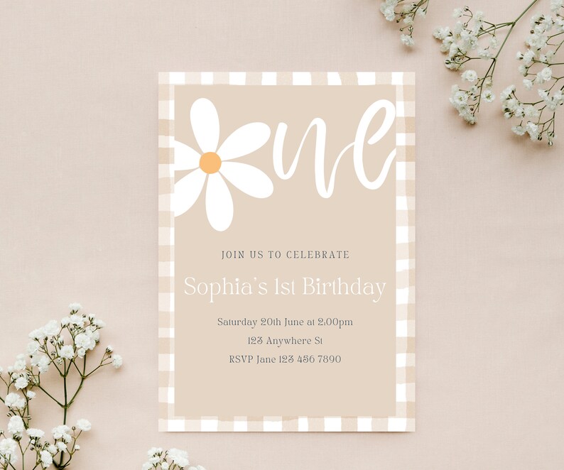 First Birthday Invitation 1st Birthday Instant Download Personalized ...