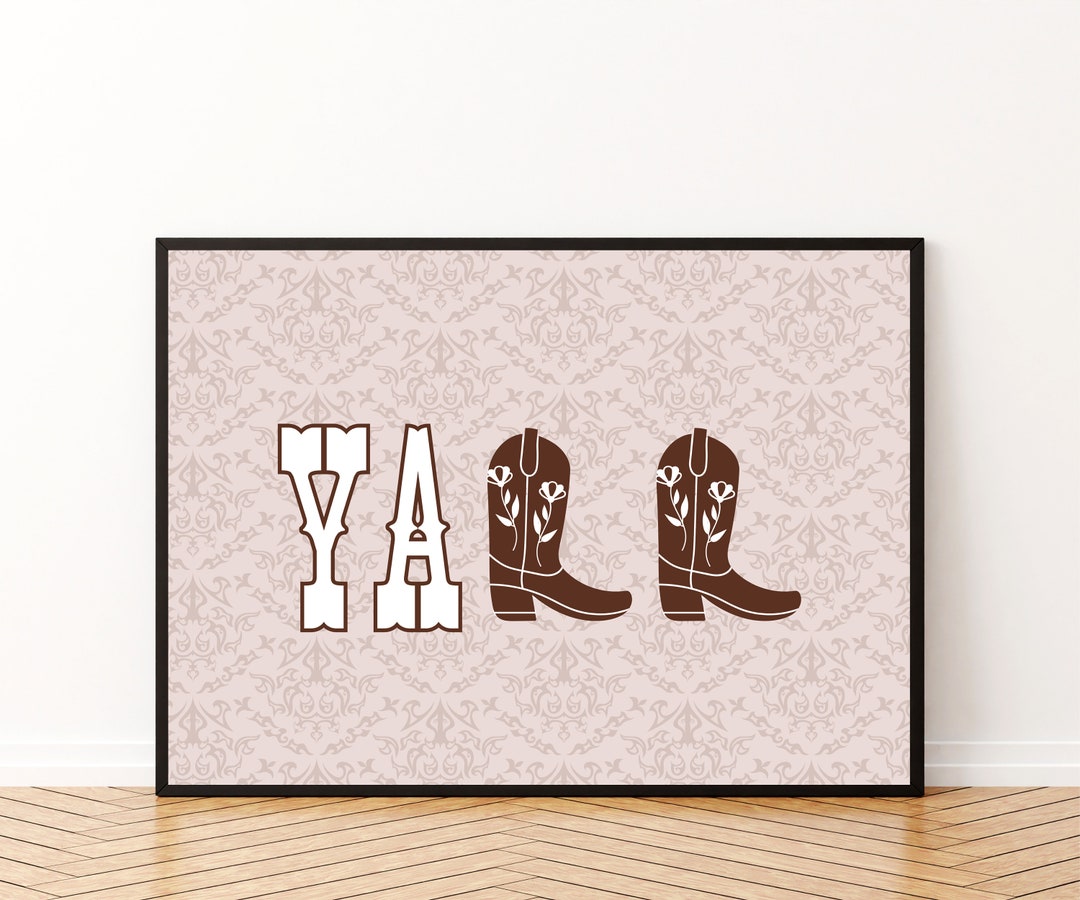 Southern Home Decor | Typography Print | Southwestern Design | Yall ...