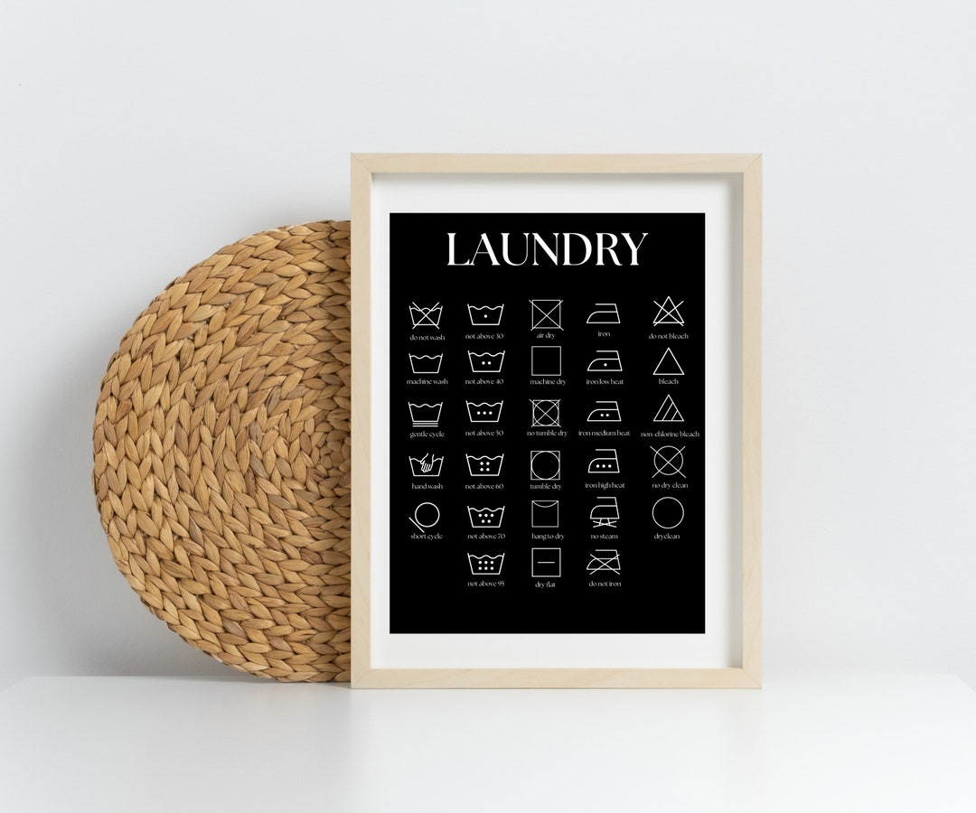 Laundry Room Decor | Laundry Symbol | Printable Laundry Guide | Utility ...