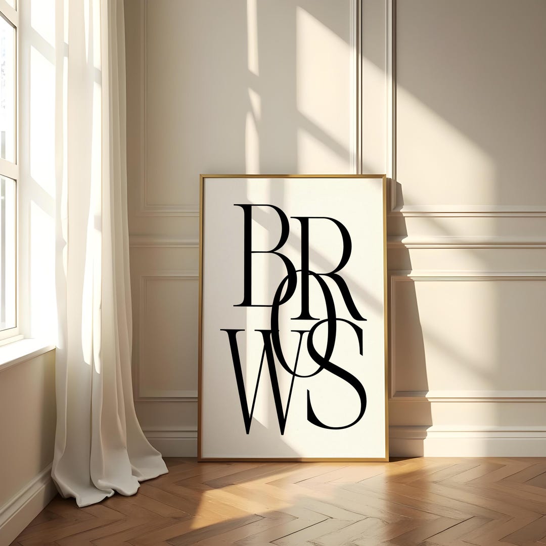 Brows Studio Decor | Lash and Brow Sign Prop | Brows Artist Digital Art ...