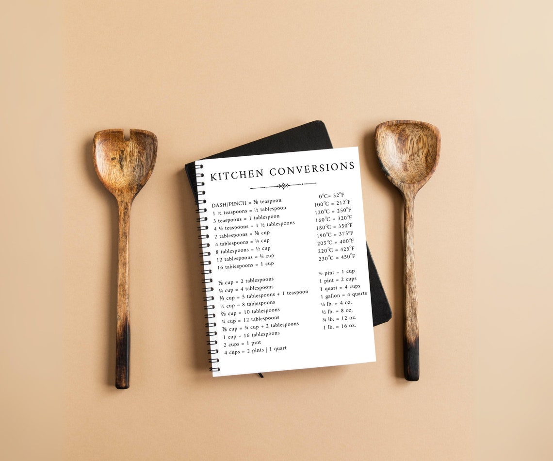 Kitchen Conversions Cheat Sheet Printable Measurement Guide Instant ...