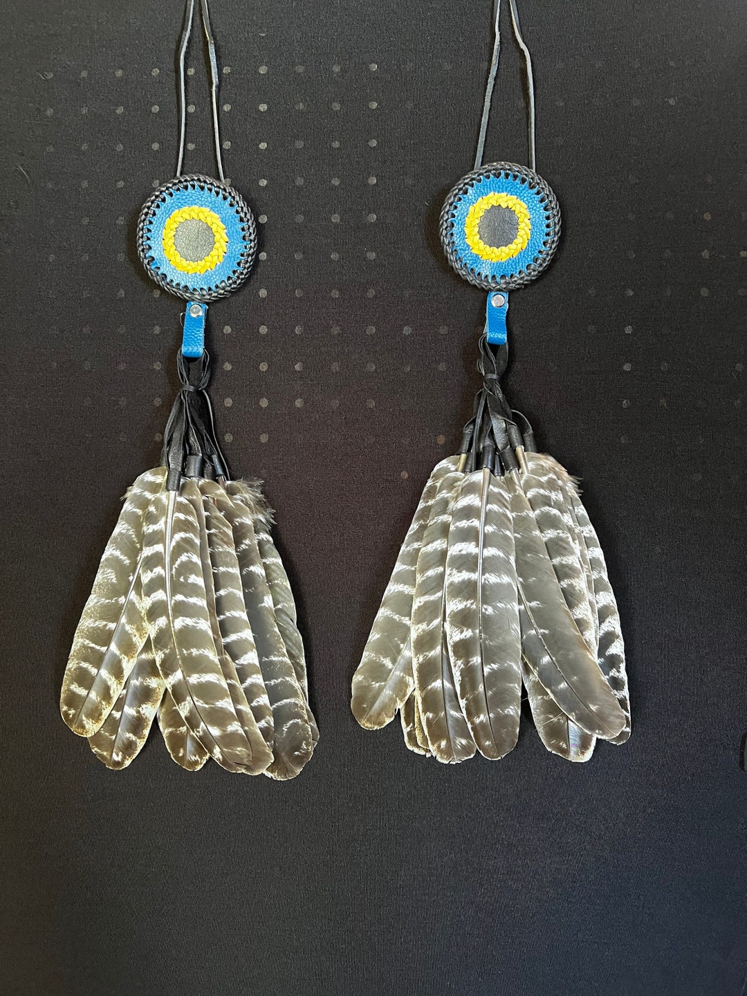 Macaw Eye Feather Hair Ties - Etsy