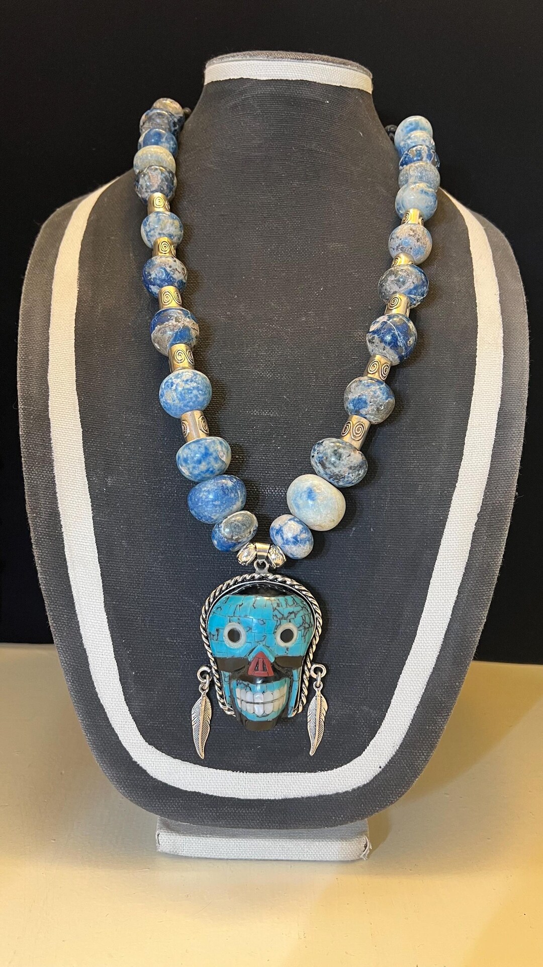 Rare Tezcatlipoca Mask Necklace - Etsy