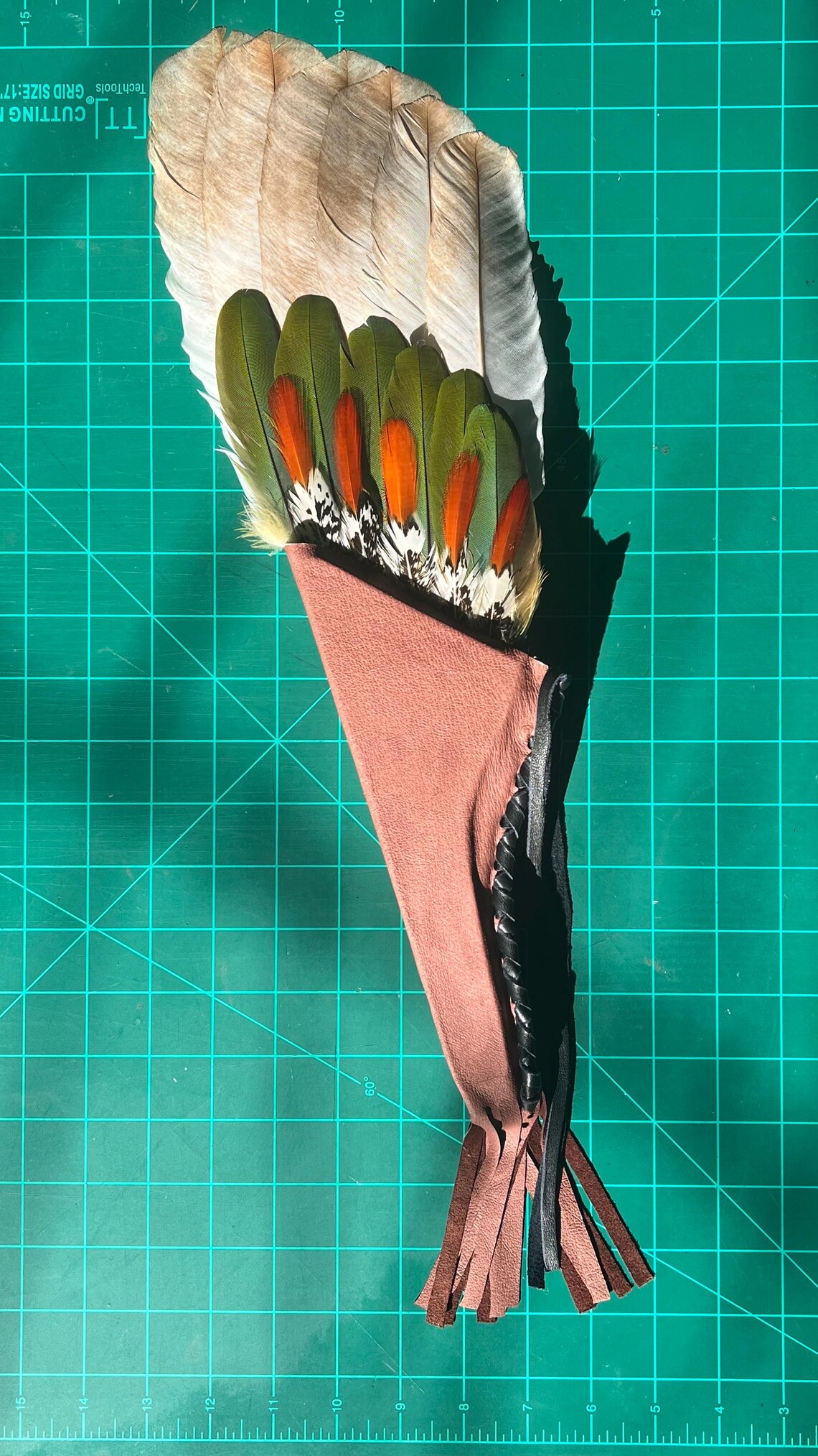 Ceremonial Feather Fan - Etsy