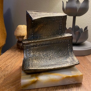 Brass and Marble Books Bookend - Etsy