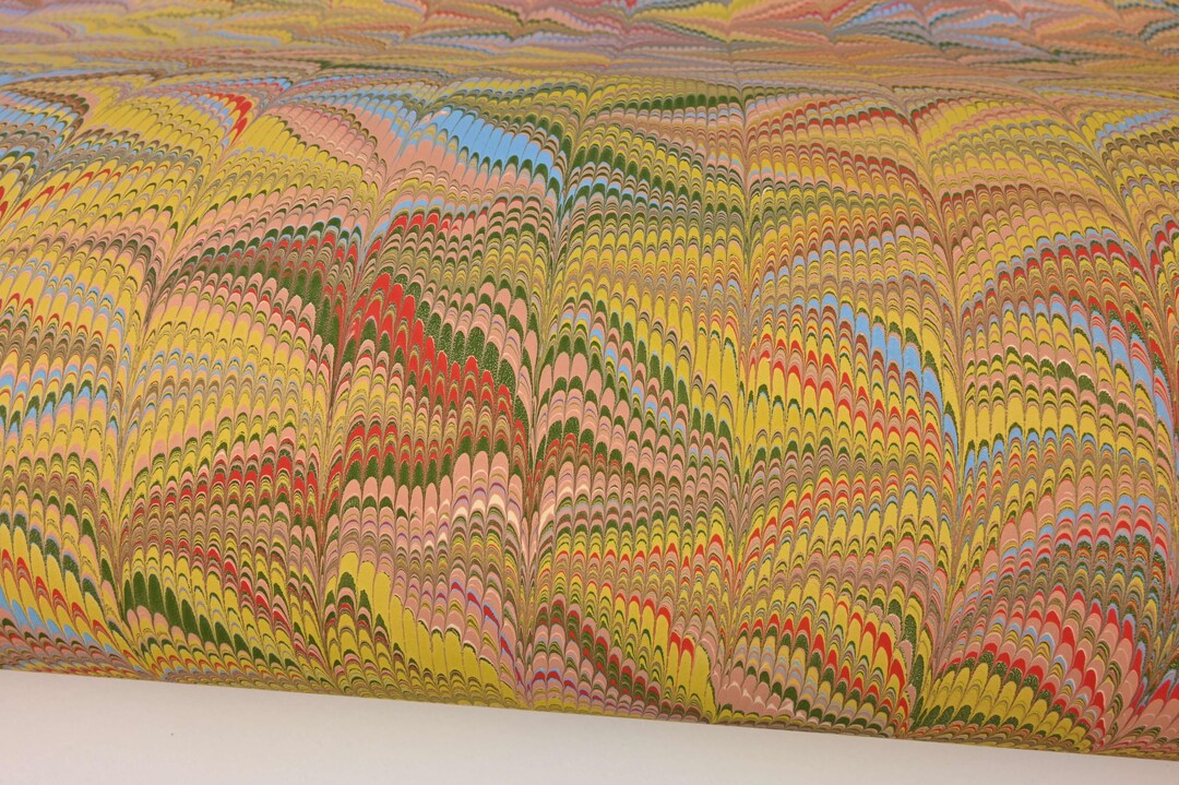 Marbled Paper: Indian Yellow - Etsy