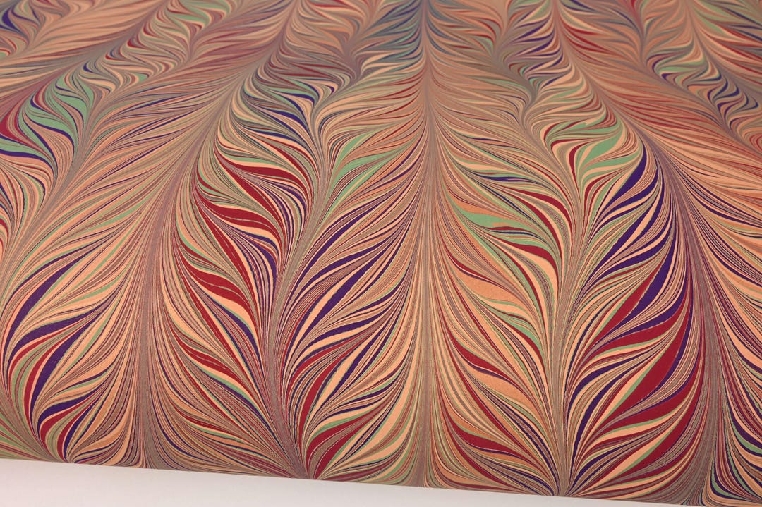 Marbled Paper: Saffron Frame - Etsy