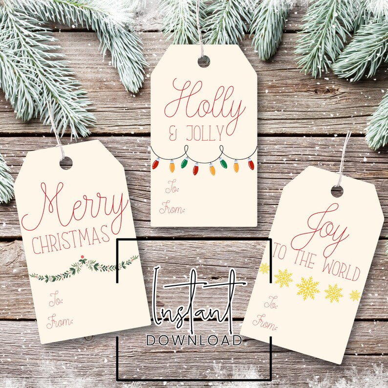 Printable Christmas Gift Tags Cute Printable Tags for the Holidays 3 ...