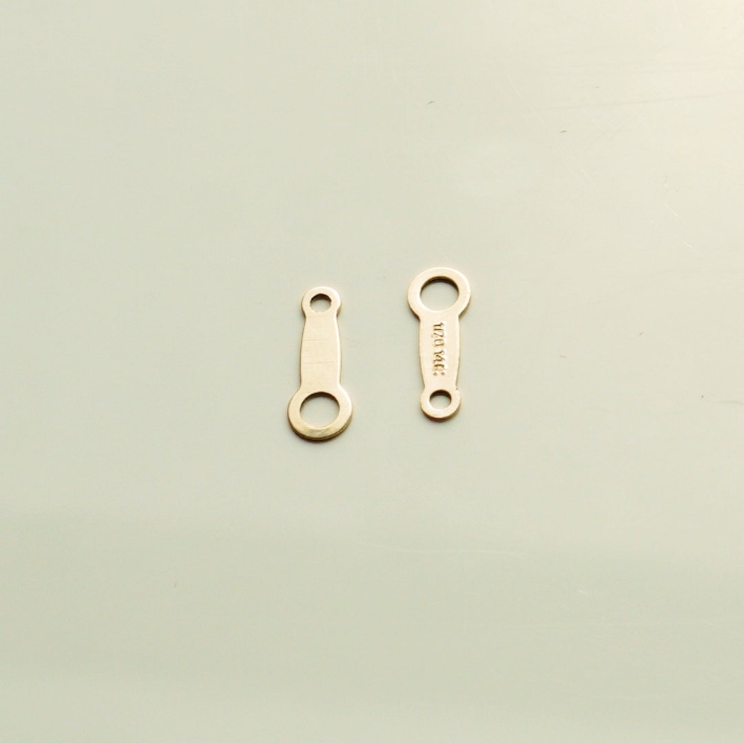 10 Pcs 14K Gold Filled Chain Tab Connector, Thin Quality Tags, Cord End ...