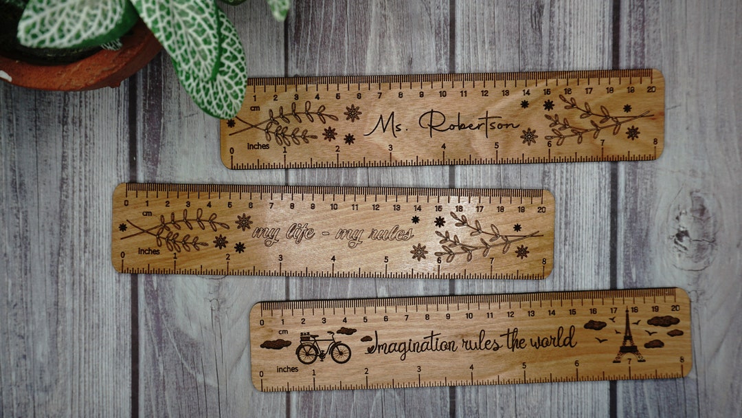 Personalized Wood Ruler Ideal Teacher, Paraprofessional or Student Gift ...