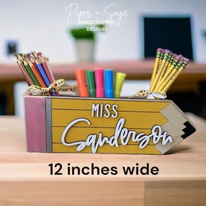 Personalized Teacher Desk Caddy, Teacher Gift - Etsy