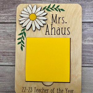 Teacher Sticky Note Holder, Best Teacher Ever, Secretary Gift, - Etsy