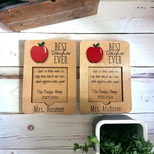 Teacher Sticky Note Holder, Best Teacher Ever, Secretary Gift, - Etsy