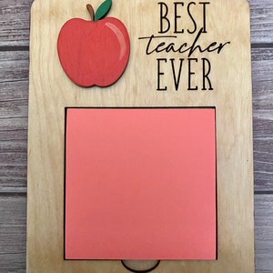 Teacher Sticky Note Holder, Best Teacher Ever, Secretary Gift, - Etsy
