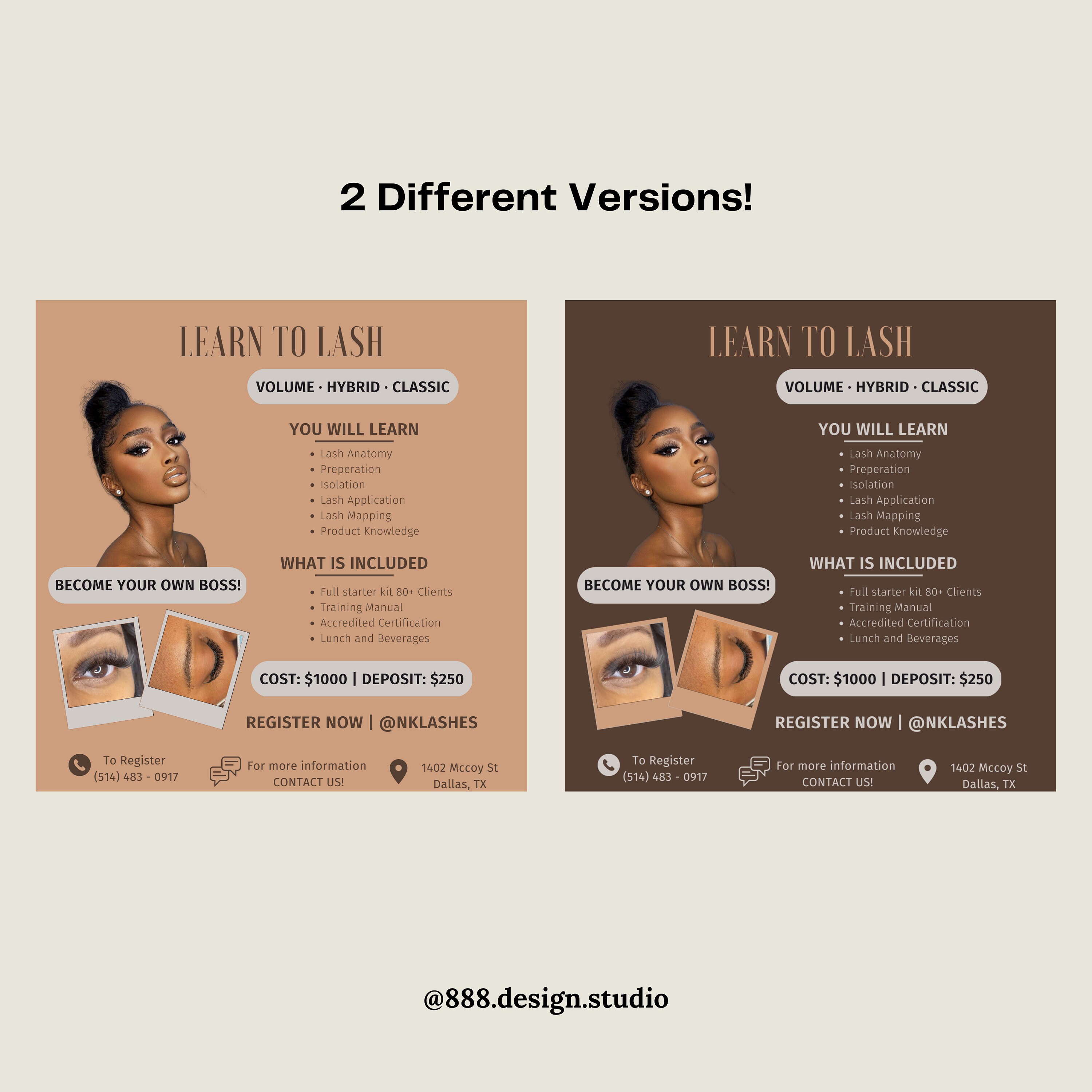 Learn to Lash Training Flyer Lash Class Flyer Template - Etsy