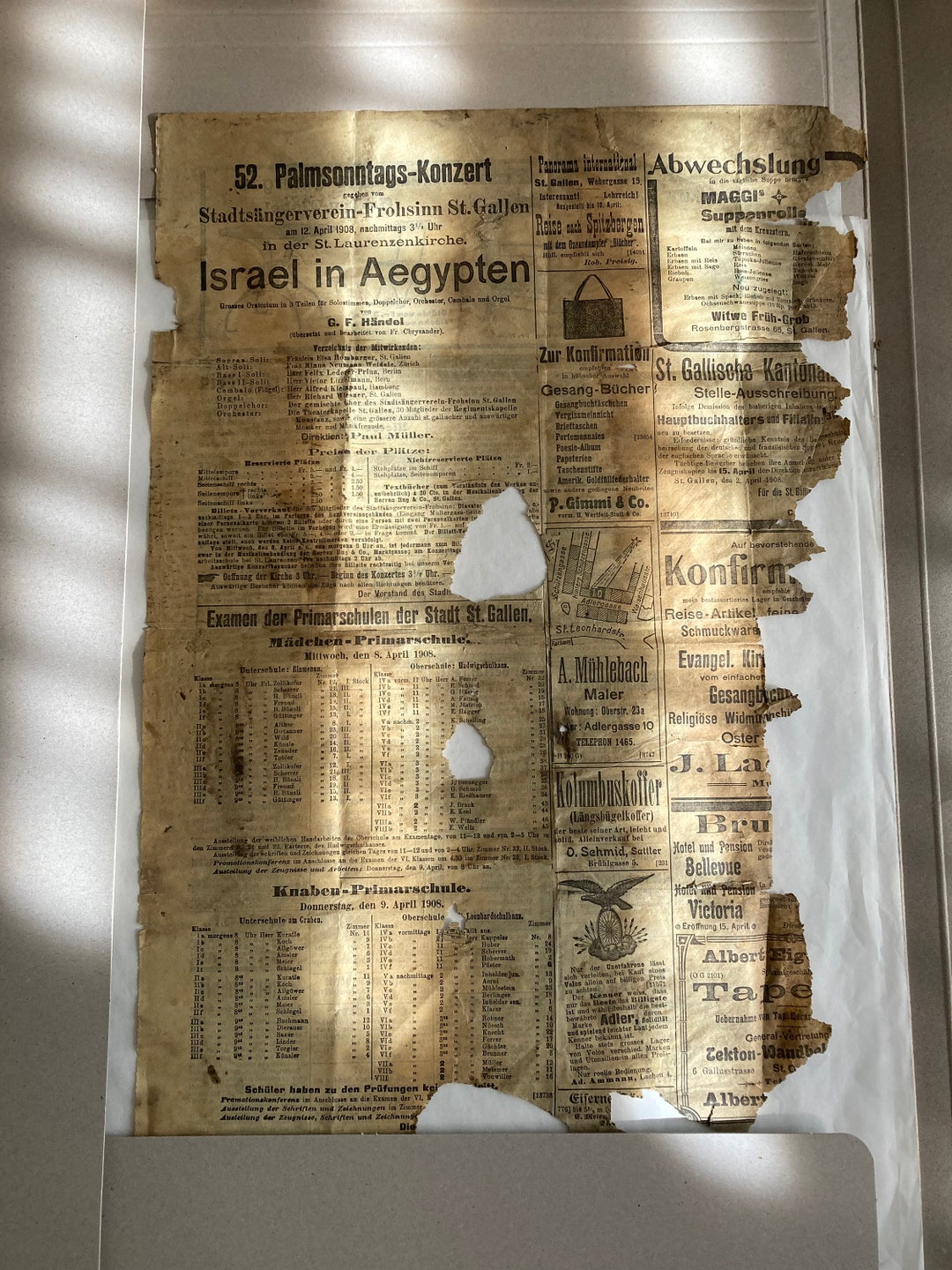 Antiquity Front-page of Old Newspaper over 115 Years Old - Etsy