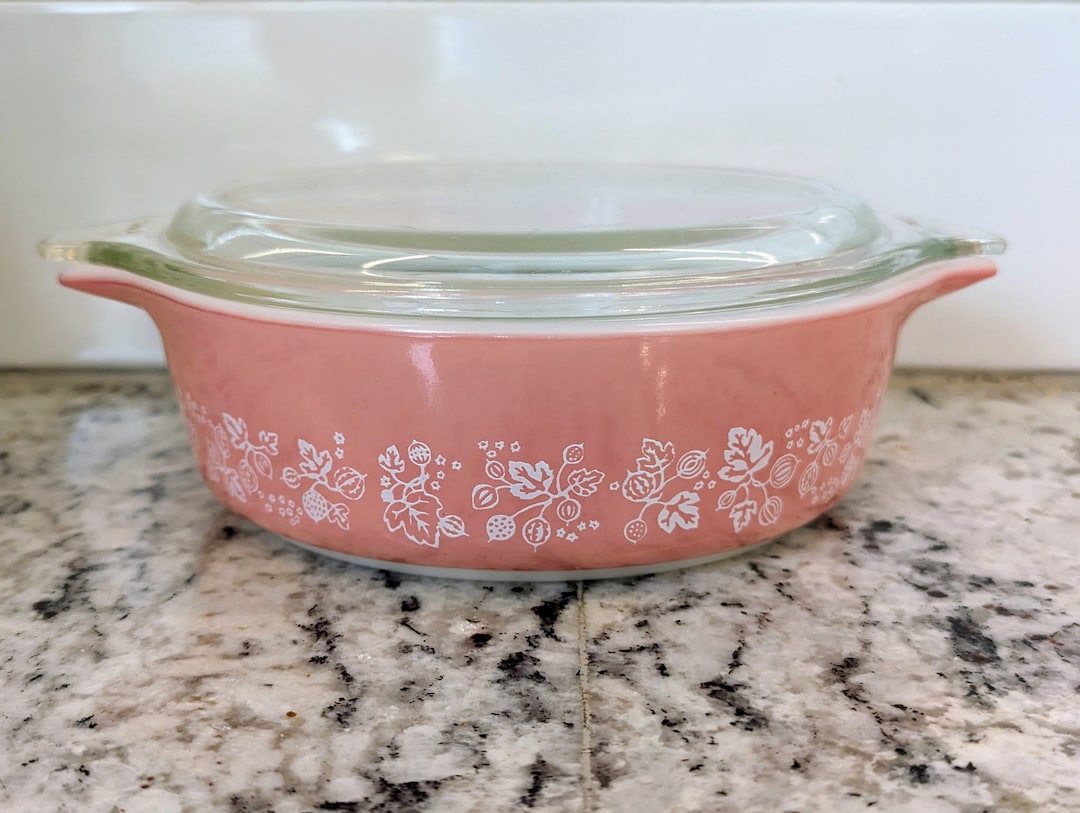 Vintage Pink Gooseberry Pyrex Casserole Dish 1 Pt 471 - Etsy