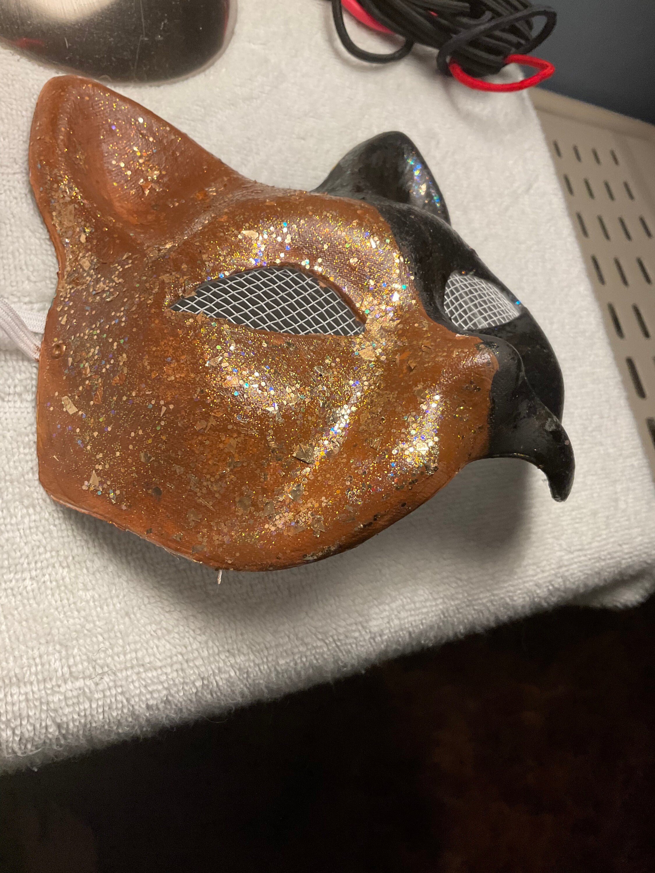 Bronze and Black Cat Mask - Etsy