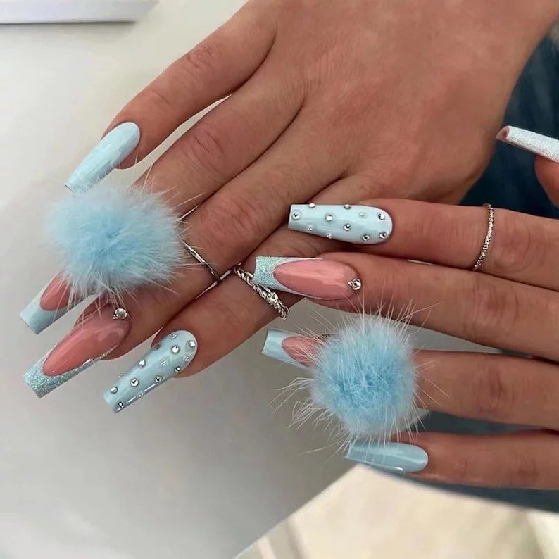 40 Cute Light Blue Nail Designs To Add Magic To Your Nails!