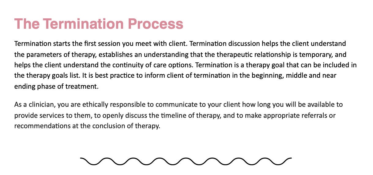 Mental Health Therapy Termination Guide - Etsy
