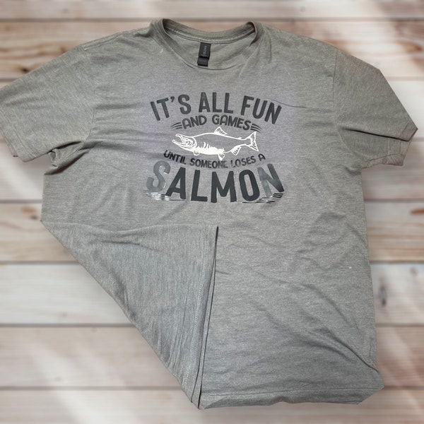 Mens Salmon Shirt - Etsy