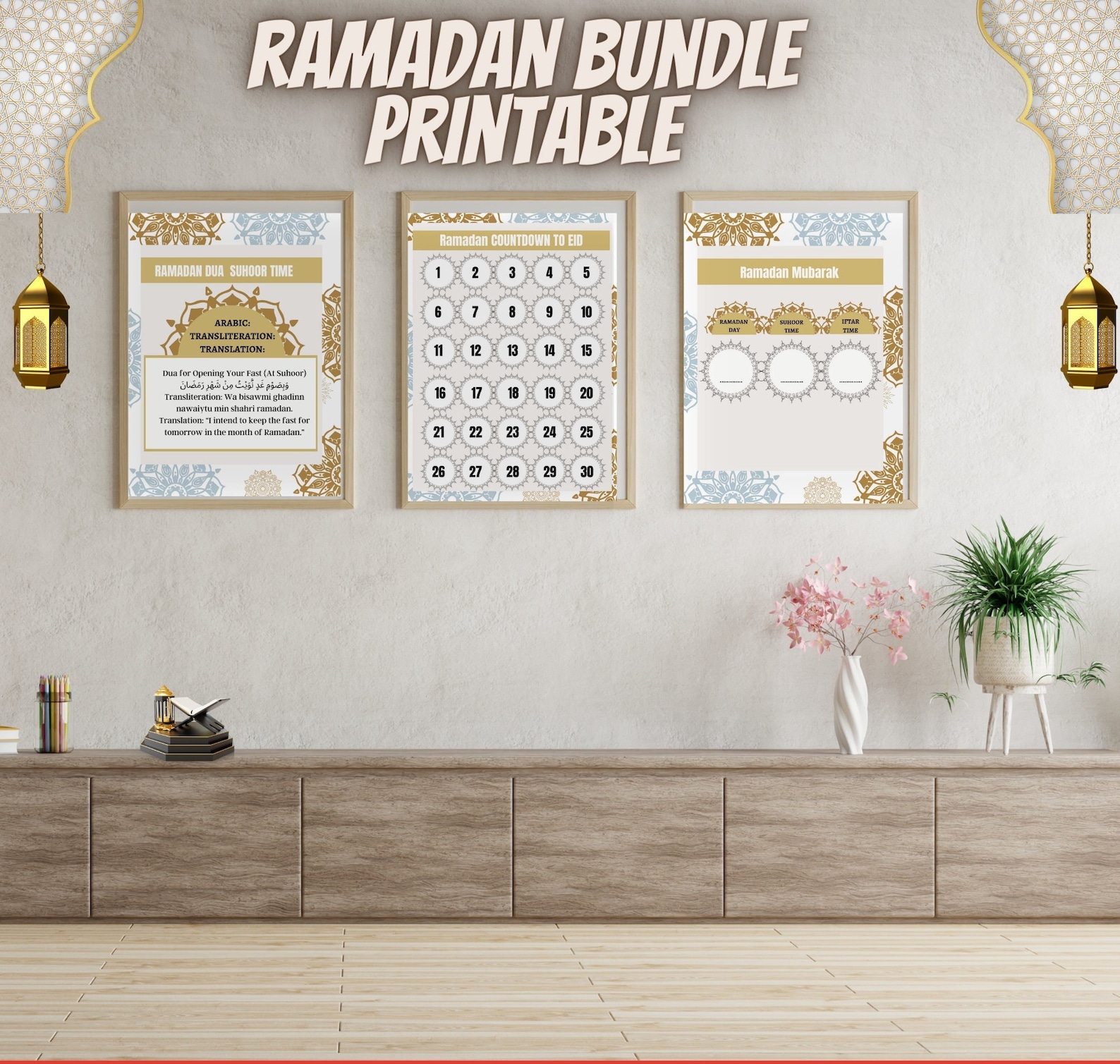Ramadan Dua Printable Bundle| Eid Countdown| Countdown to Eid| Dua ...