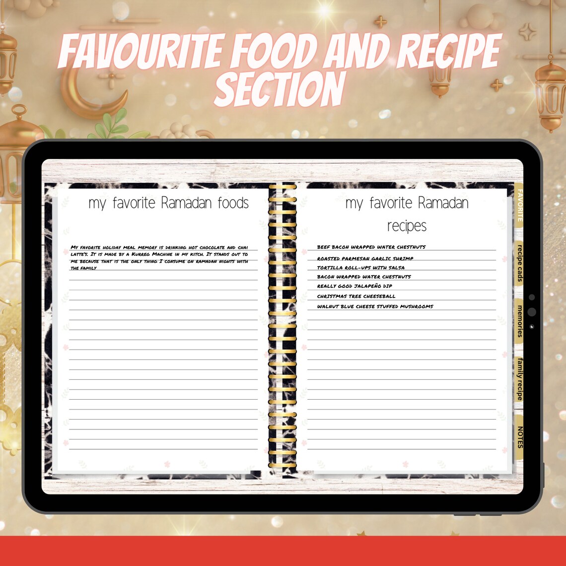Ramadan Activity| Ramadan Recipe Card Digital| Digital Recipe Book ...