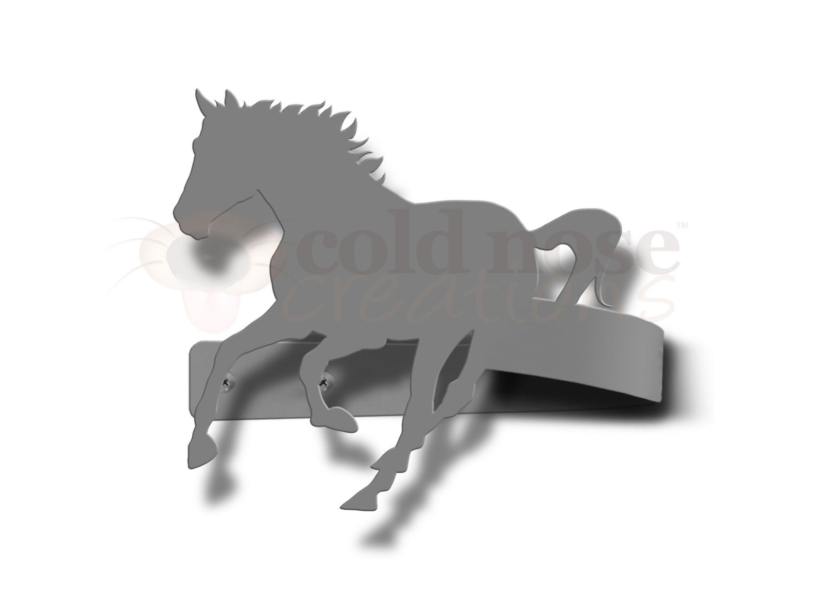 Western Running Horse Curtain Tieback: Metal Drapery Holdback - Rust ...