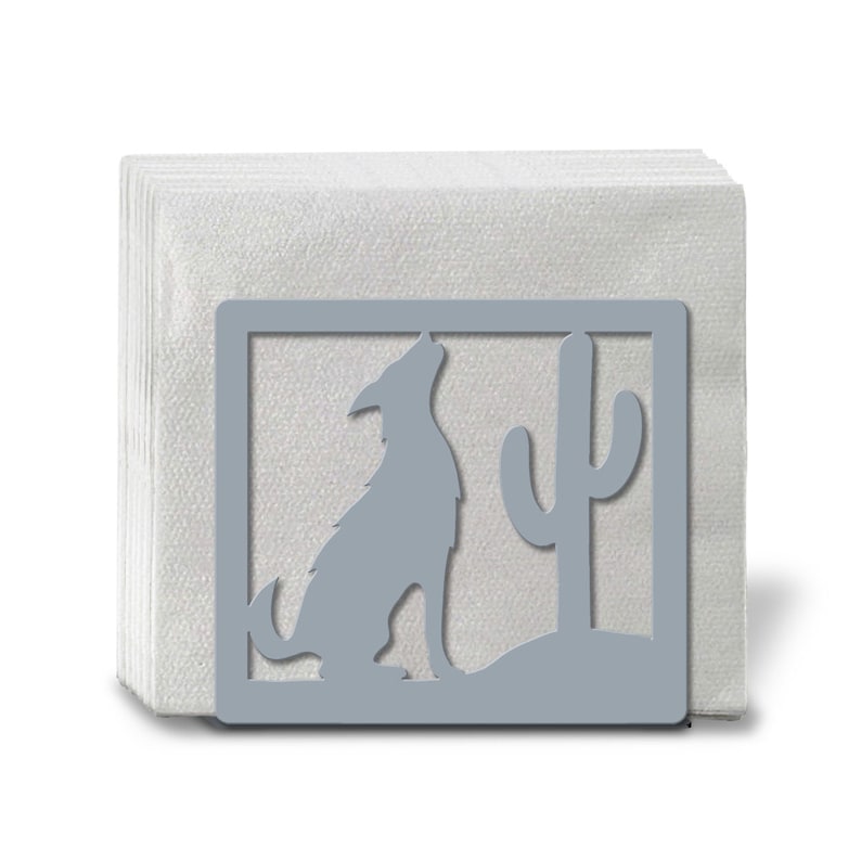 Southwest Theme Coyote Scene Metal Upright Napkin Holder - Etsy
