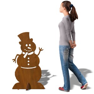 42in Tall Christmas Decoration Snowman Rust Metal Sturdy Outdoor Yard ...
