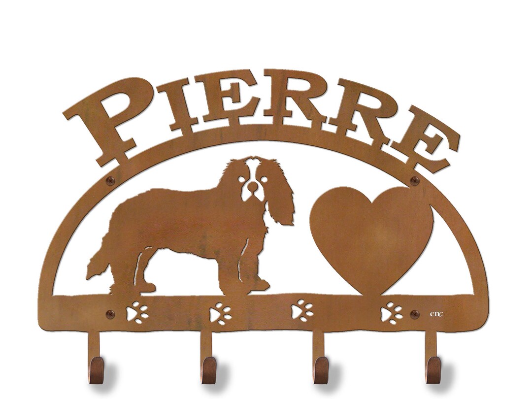 Cavalier King Charles Spaniel Custom Wall-mount Leash Hooks With Name ...