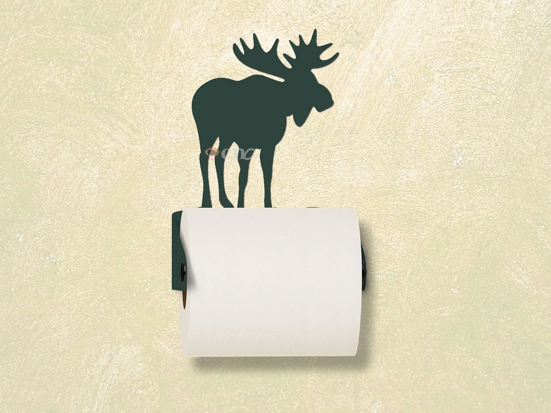 Moose Toilet Paper Holder: Lodge Theme Metal Bathroom Decor - Etsy