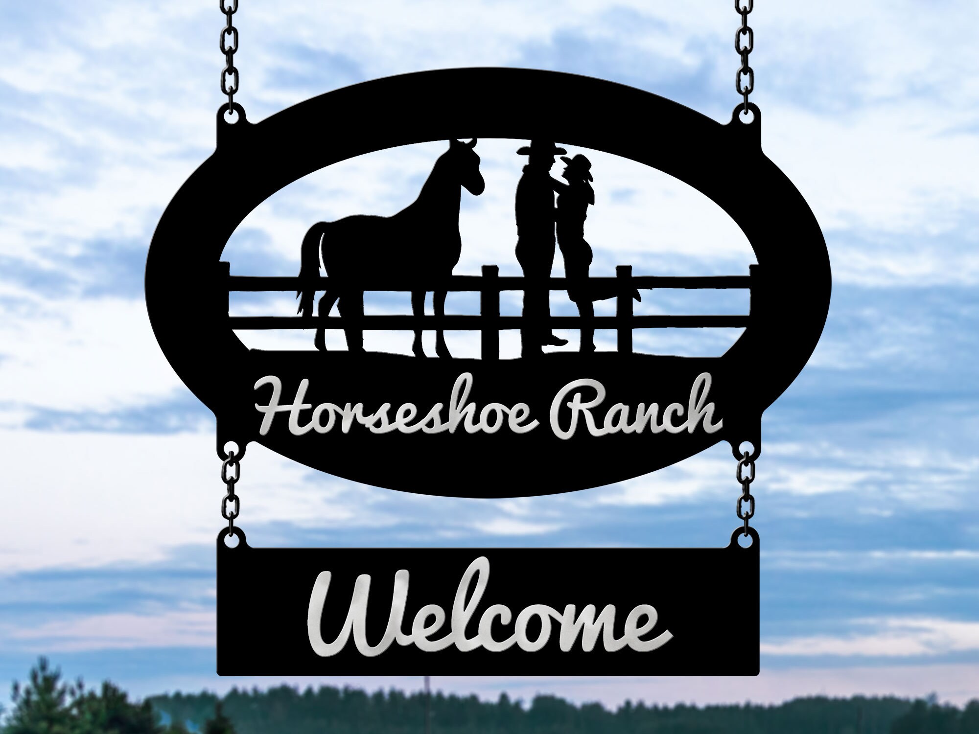 Customizable Cowboy Corral Sign: Reflective Western Decor - Etsy