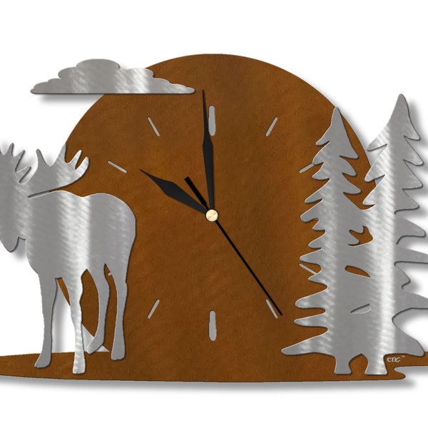 Moose Clock - Etsy