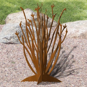 42in or 46in Tall Rust Metal Ocotillo Sculpture: Southwestern Yard Art ...