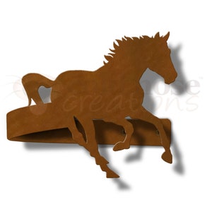 Western Running Horse Curtain Tieback: Metal Drapery Holdback - Rust ...